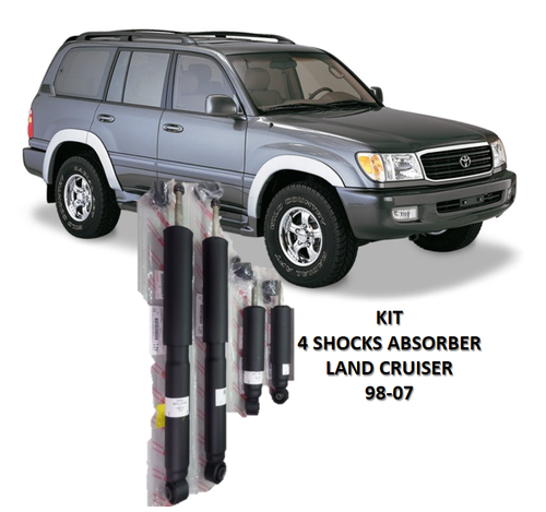 Toyota Land Cruiser 1998-2007 REAR & FRONT Shock Absorber Set Kit ...