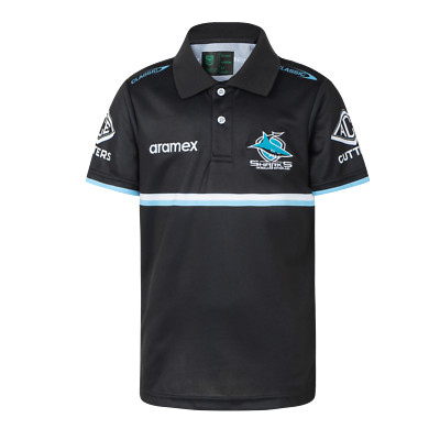 Cronulla Sharks NRL Classic Media Polo Black Sizes S-7XL! T3 | eBay ...