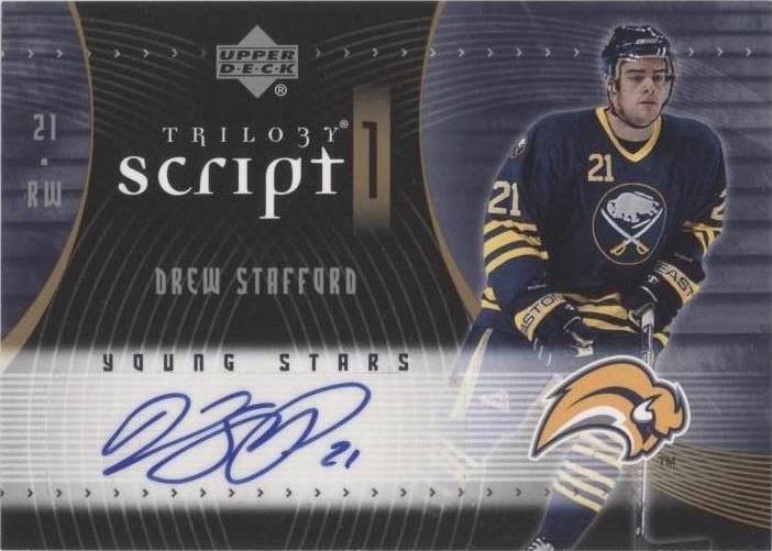2007-08 Upper Deck Trilogy - Script 1 Drew Stafford #S1-DS (AU) for ...