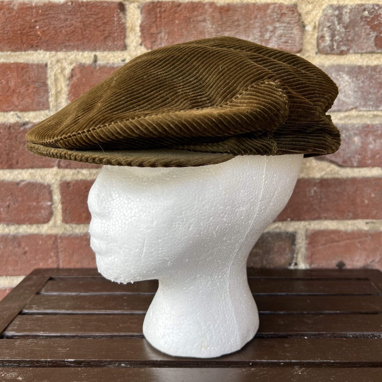 Vintage Corduroy Men's Newsboy Cap Hat Driving Flat C… - Gem