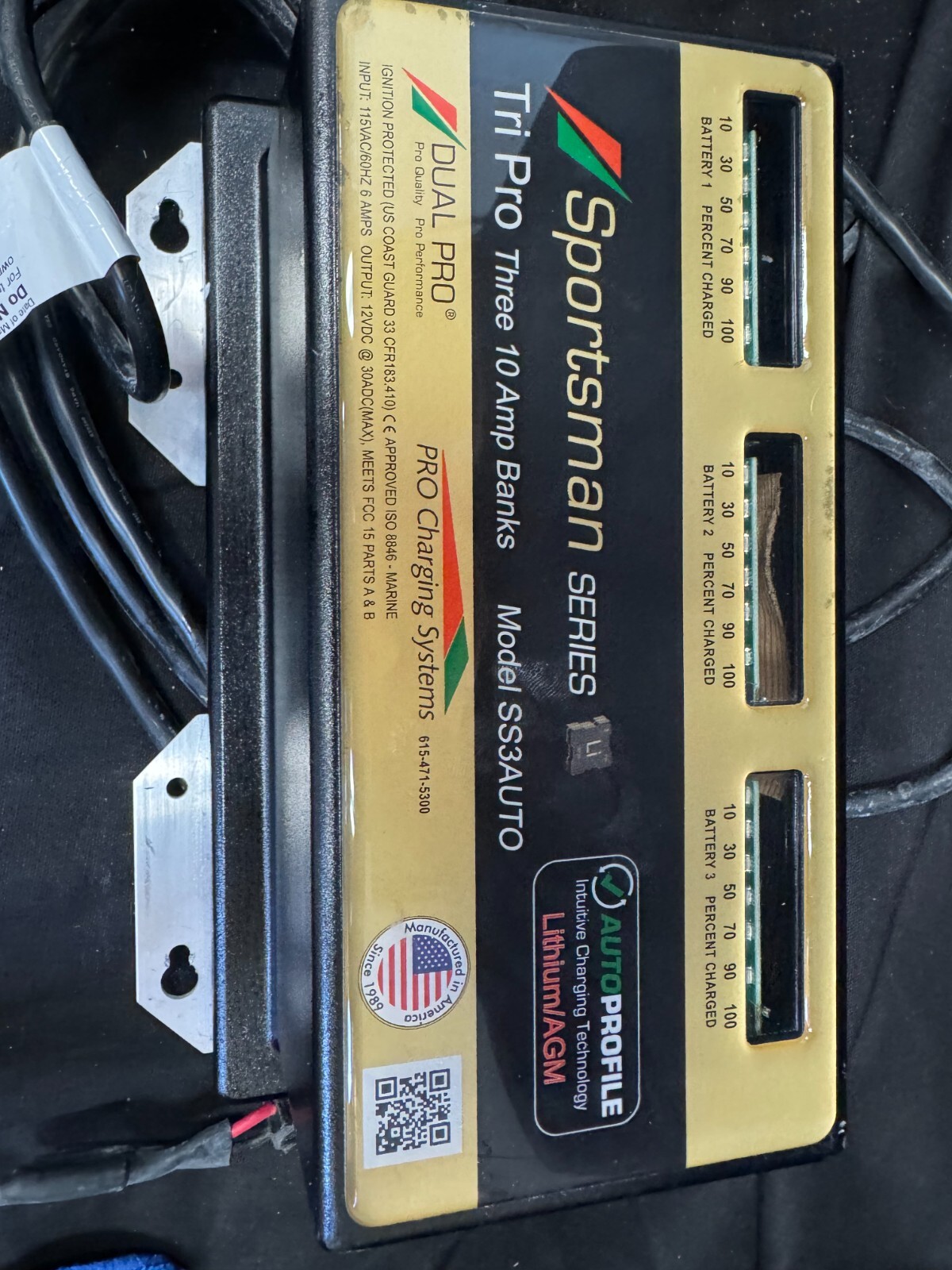 Dual Pro Sportsman SS3 10 Amp/Bank Sportsman Series 3 Bank Charger ...