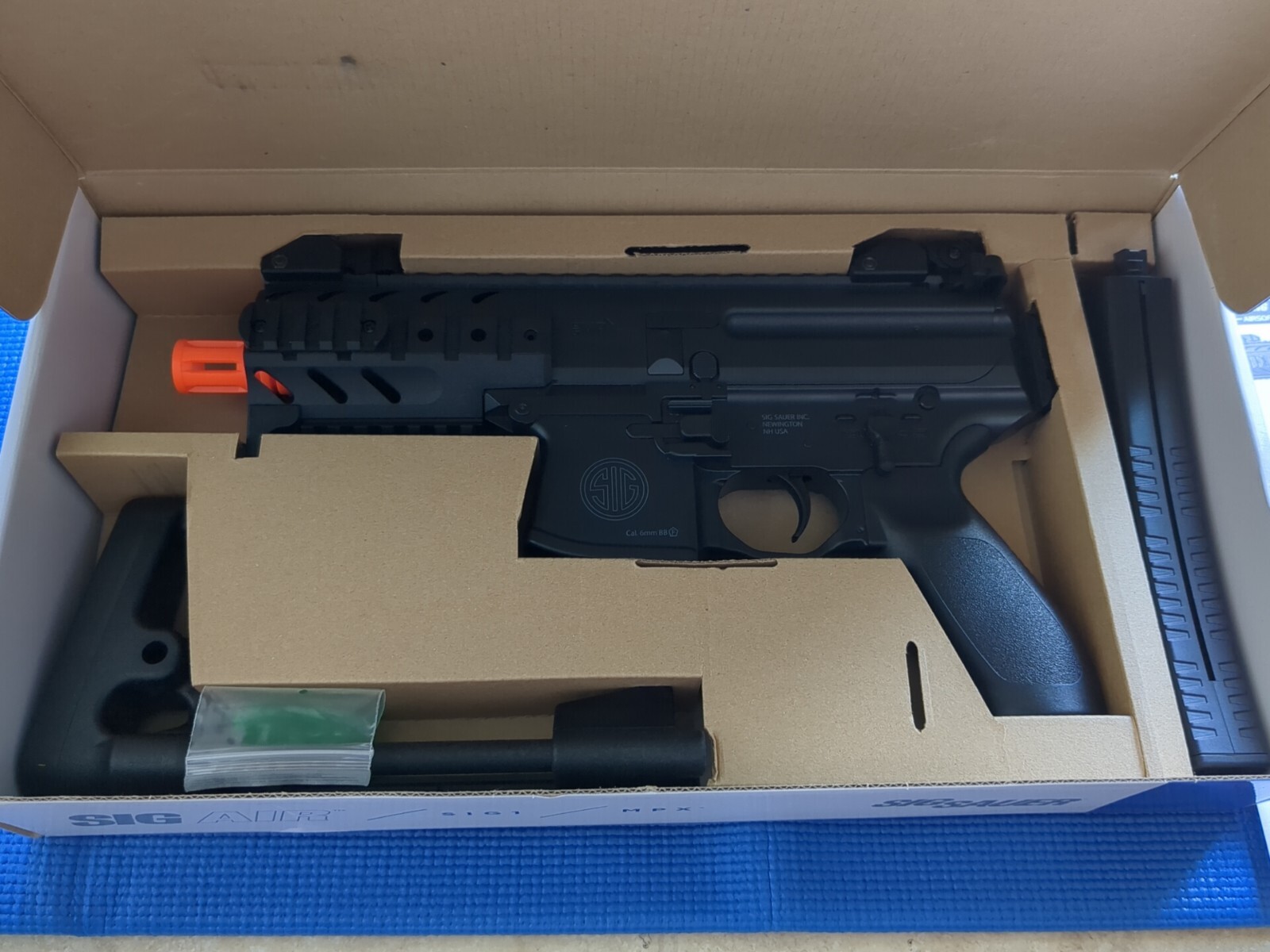 Sig Sauer SIG1 MPX Airsoft Spring Power 6MM Rifle 26Rd Mag 300FPS - AIR ...