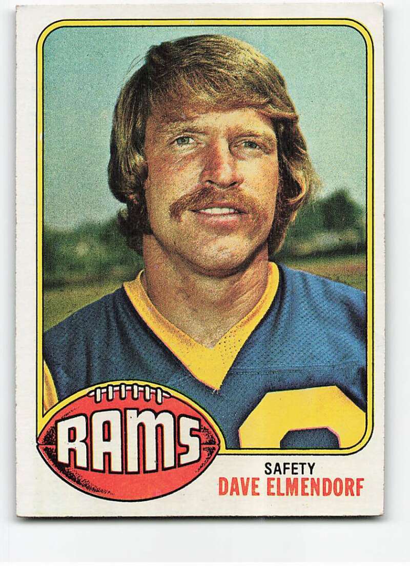 1976 Topps #196 Dave Elmendorf EX Excellent LA Rams 116246 | eBay
