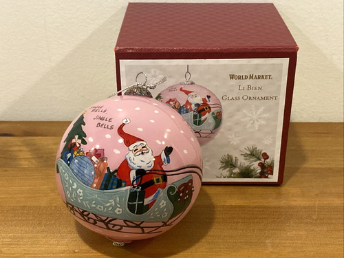 World Market Li Bien 2024 Jingle Bells Merry Christmas Glass Ornament ...