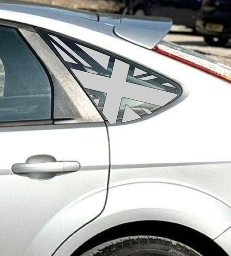 Ford Focus Mk2 Union Jack Rear Quarter Window Sticker Vinyl Decal Car ...