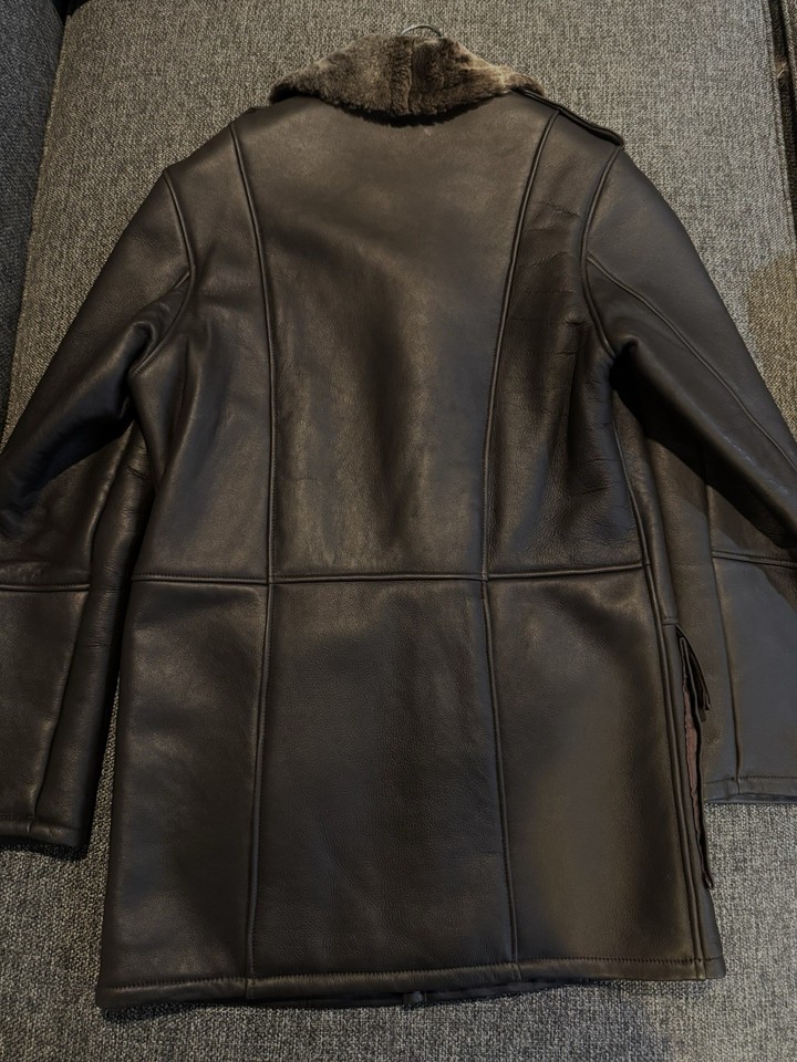 🧥RARE Vintage PASHA VENETO Soft Shearling Brown Leather Warm Field ...
