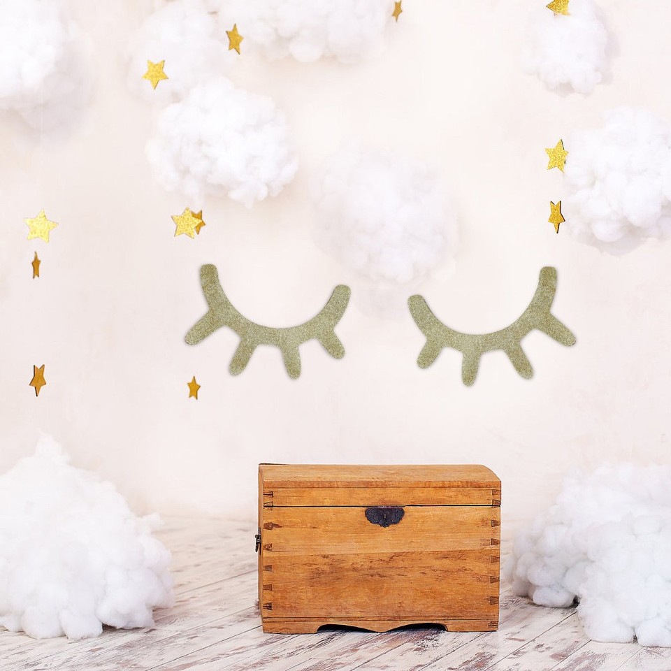 Removable Wall Decal Sticker Bedside Eyelash Glitter Stickers Funny ...