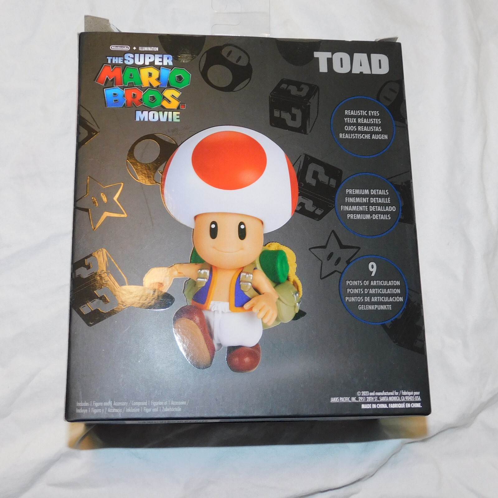 NEW Toad Nintendo Super Mario Brothers Movie Luigi Backpack Poseable | eBay