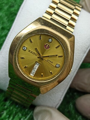 LUXURY VINTAGE RADO STAG GOLD AUTOMATIC WATCH SWISS MADE 70s MEN & RARE ...