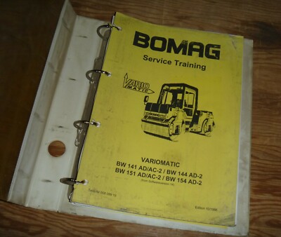 Bomag BW151AD-2 BW151AC-2 Variomatic Tandem Roller Shop Service Repair ...