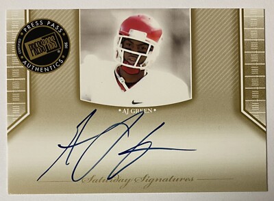 AJ Green Rookie On Card Auto RC 2011 Press Pass Legends Saturday ...