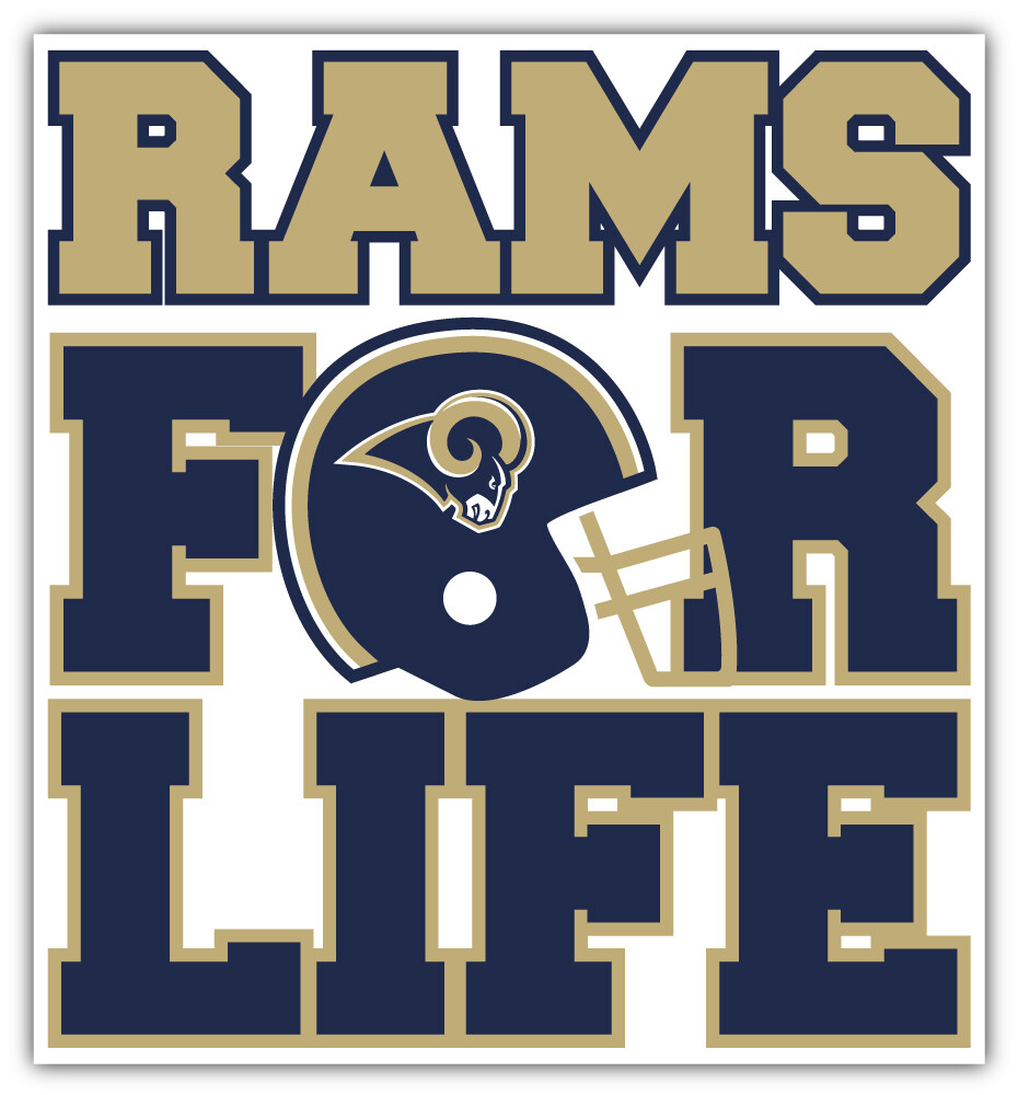 Los Angeles Rams For Life NFL Sport Car Bumper Sticker Decal "SIZES ...