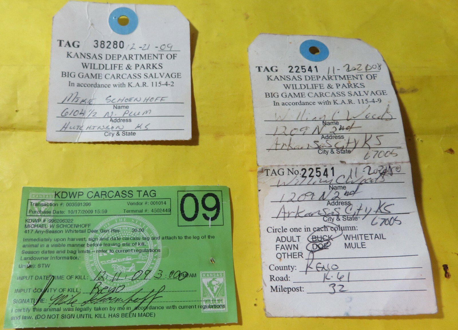 2008-9 Kansas Department of Wildlife & Parks Big Game Carcass Salvage ...