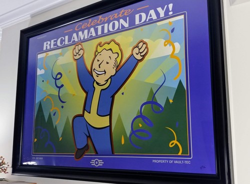 Bethesda Fallout 76 Reclamation Day Lithograph Limited Edition Gold ...