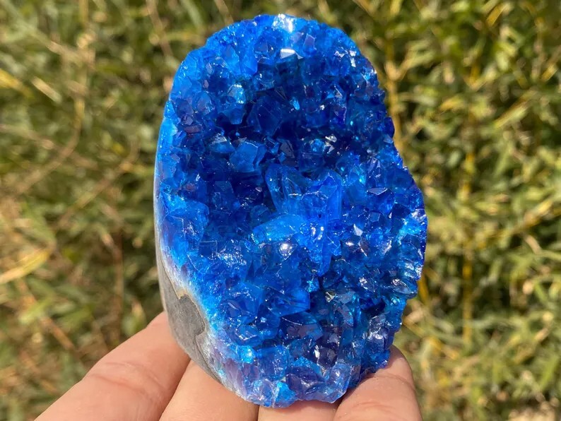 Rare Find 300g+ Large Blue Quartz Crystal Cluster Vug Geode Specimen ...