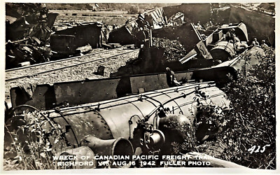 Real Photo Disaster: Canadian Pacific Freight Train Wreck, Richford, VT ...