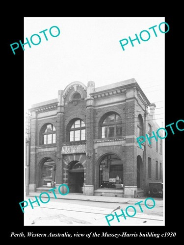 OLD 8x6 HISTORIC PHOTO PERTH WESTERN AUSTRALIA THE MASSEY HARRIS STORE ...
