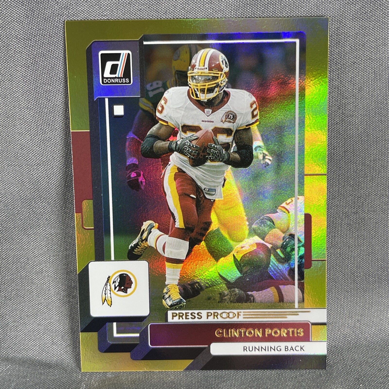Clinton Portis Washington Redskins 2022 Donruss Gold Holo Press Proof ...