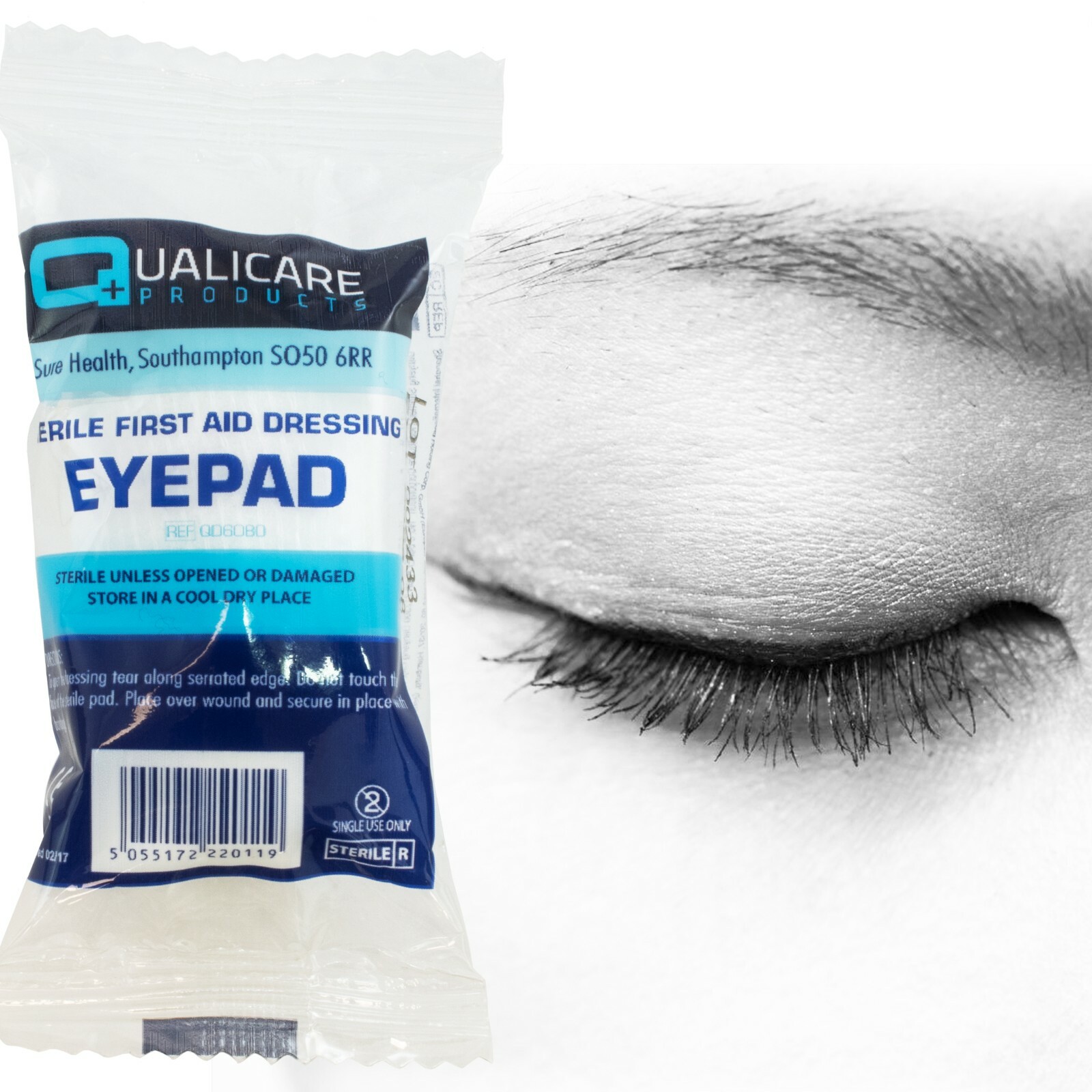 First Aid Eye Pad Sterile Round Patch Medical Dressing Thick Fabric ...