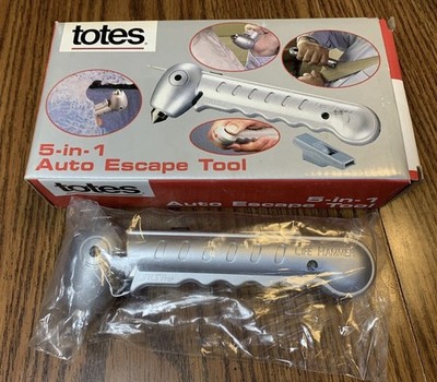 TOTES Auto Escape 5in1 Rescue Tool Life Saving Glass Hammer Window ...