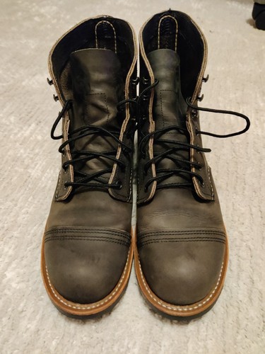 Red Wing 8086 Iron Ranger Charcoal Rough & Tough Leather Men's Boots ...