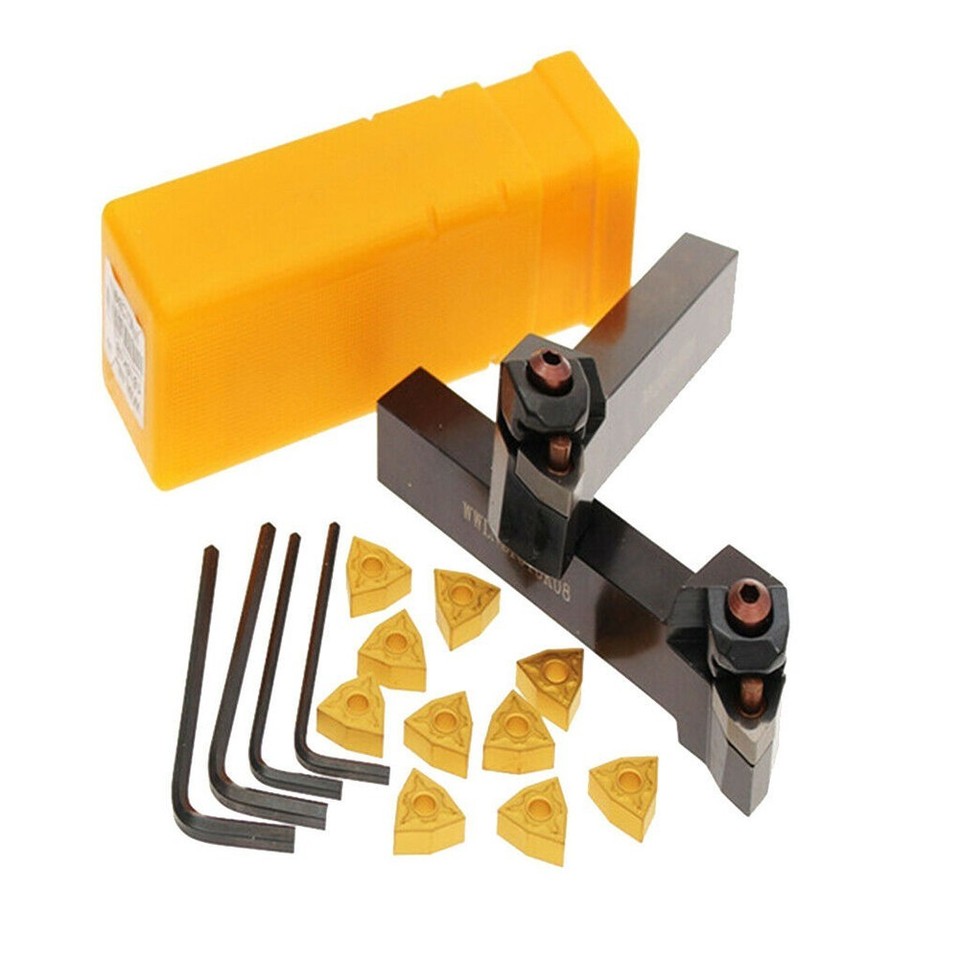 1set CNC Metal Lathe Turning Tools Holder Bit Set Gold With Carbide ...