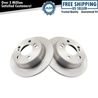 Rear Solid 5 Stud Disc Brake Rotor Set Pair 2014231212 for Mercedes ...