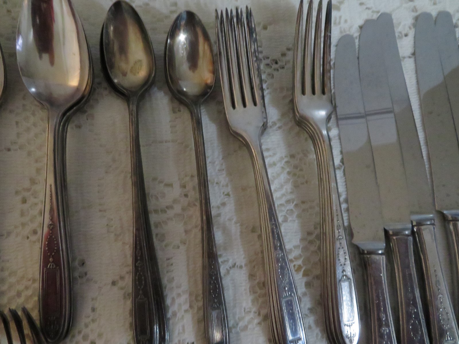 Antique Oneida Community Plate 1921 Grosvenor Pattern Flatware 42pc | eBay