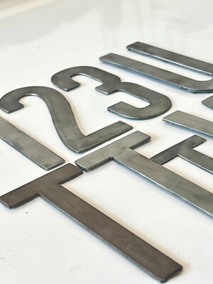 12 Inch MEtal Letters & Numbers Rusty or Natural Finish Mounting Holes ...