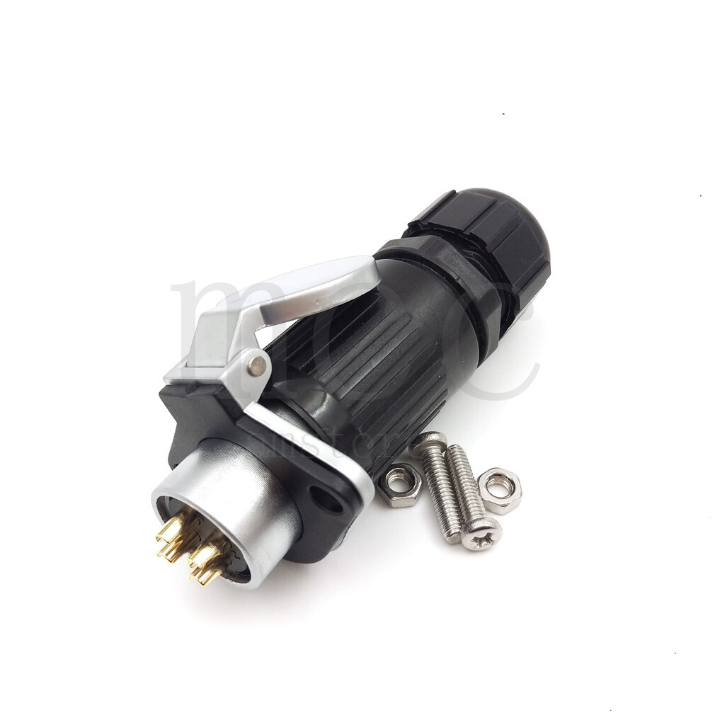 HE20 4 Pin Panel Mount Waterproof Wire Connector Plug Socket,Aviation ...