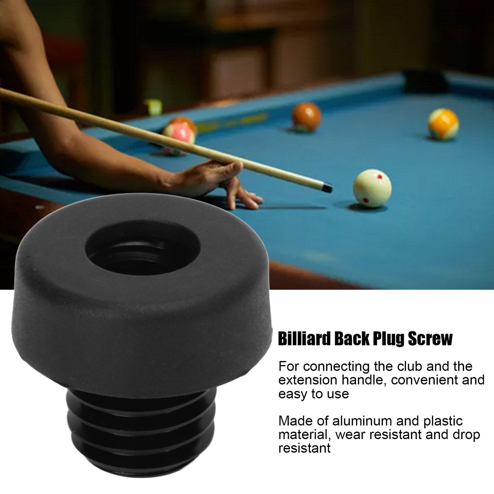 Back Plug Screw Wear Resistant Billiard Extension Bumper For Pool Table ...