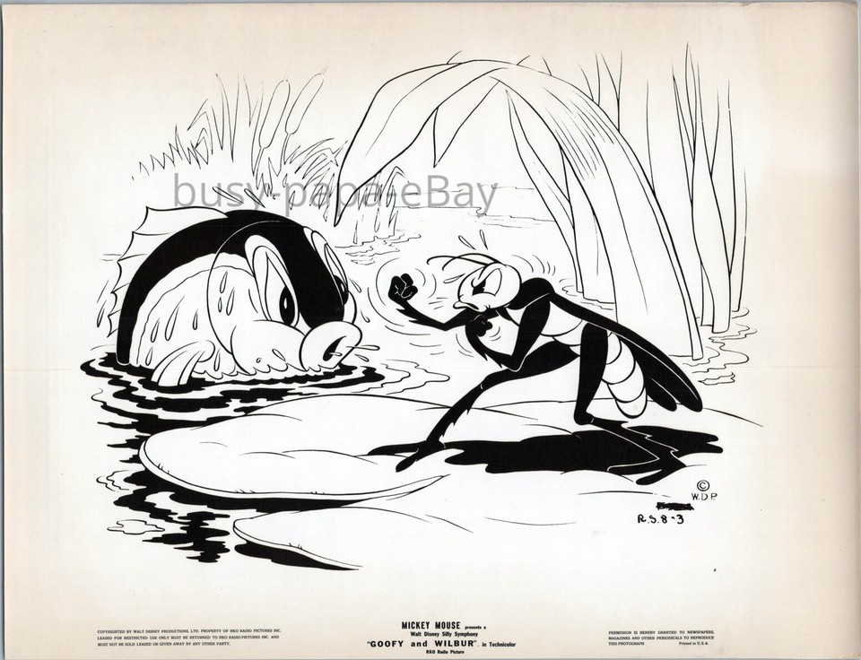 1939 Goofy And Wilbur Animated Mickey Mouse Walt Disney Cartoon Press ...
