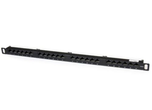 StarTech.com 24 Port 0.5U Cat5e Patch Panel - RJ45 Ethernet Rackmount ...