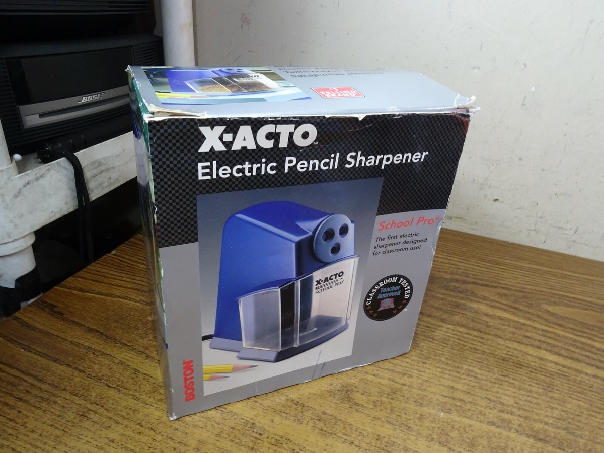 Xacto Teacher Pro Electric Pencil Sharpener Bueblack X ACTO Quiet