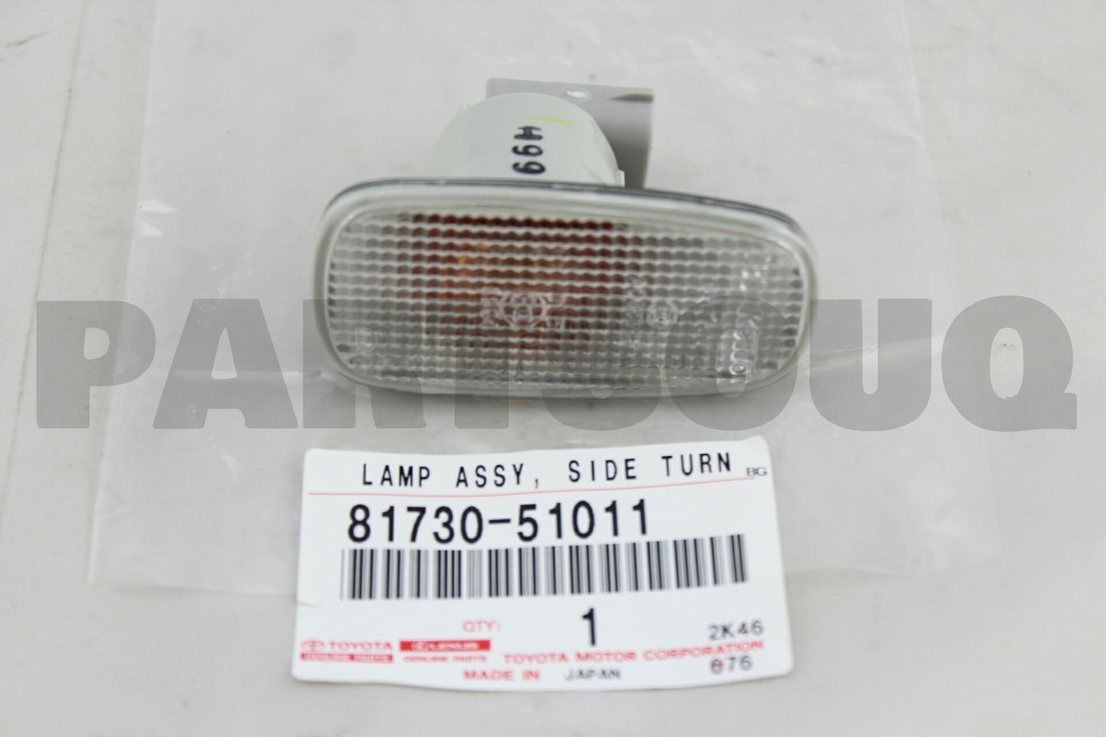 8173051011 Genuine Toyota LAMP ASSY, SIDE TURN SIGNAL, RH/LH 81730 ...
