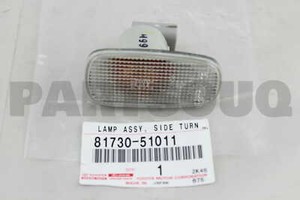 8173051011 Genuine Toyota LAMP ASSY, SIDE TURN SIGNAL, RH/LH 81730 ...