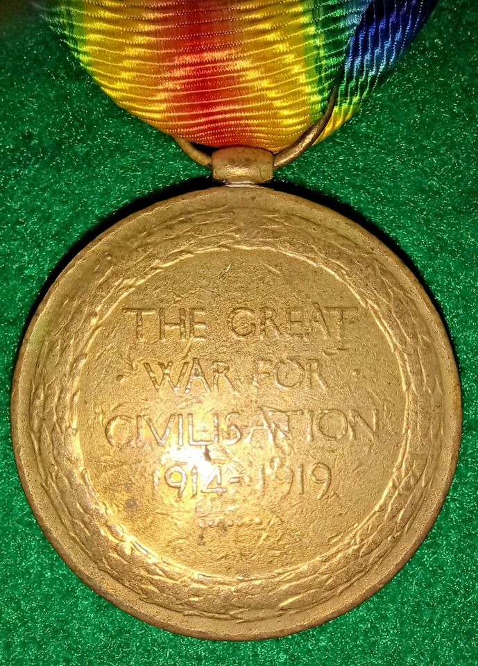 WW1 Victory Medal to Jemadar Khan in 1-56 Rifles, Indian Army, Died ...
