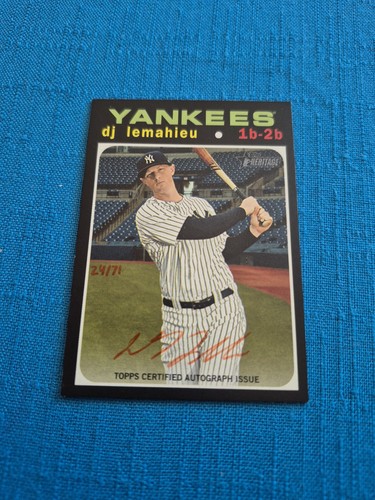 2020 DJ Lemahieu Topps Heritage Certified Auto 💥24/71💥 ROA-DL New York ...