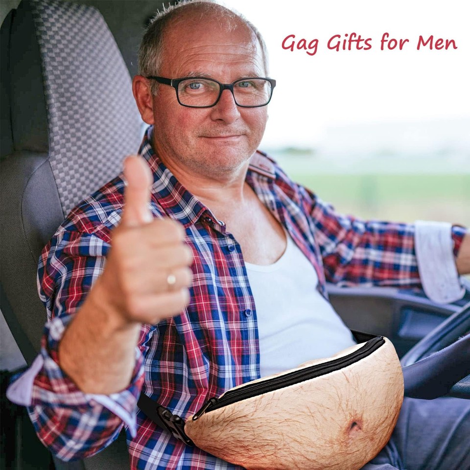 Funny Gag Gifts White Elephant Gift Dad Belly Pack,Christmas Gag Gifts ...