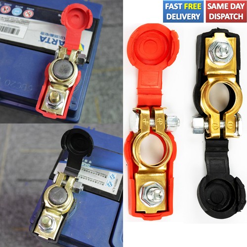 2pc Heavy Duty Car Battery Terminals Connectors Quick Release Cut Off ...