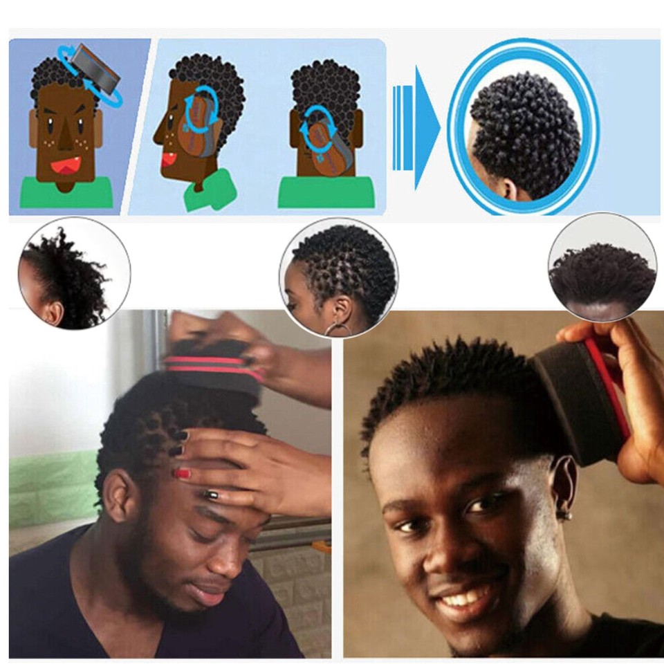 Wave Barber Sponge Hair Brush Afro Curl Twist Dreads Coil Wave Tool Men ...