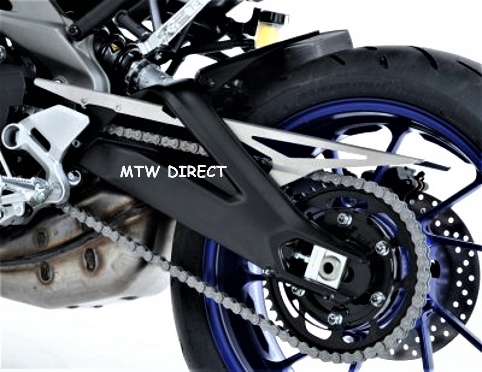 R&G BRUSHED STAINLESS STEEL CHAIN GUARD Yamaha MT-09 Tracer - FJ-09 ...