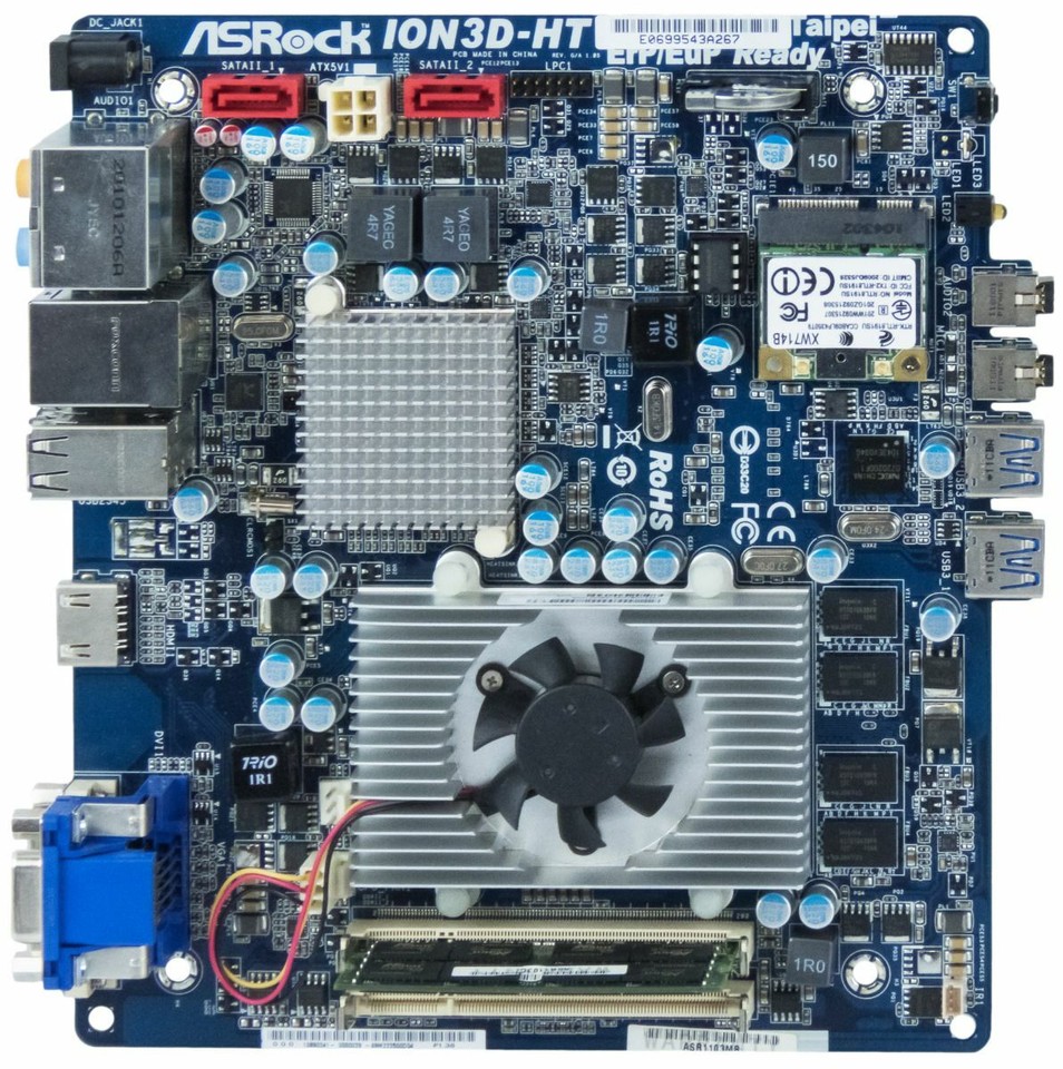 Mainboards ASRock ION3D-HT Atom 1.8GHZ 2GB DDR2 GT218-ION Wifi HDMI DVI ...