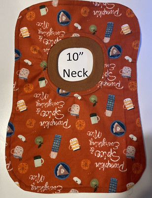 Bib 10" Neck Pull Over Head T-Shirt Special Needs Drool Cotton pumpkin ...