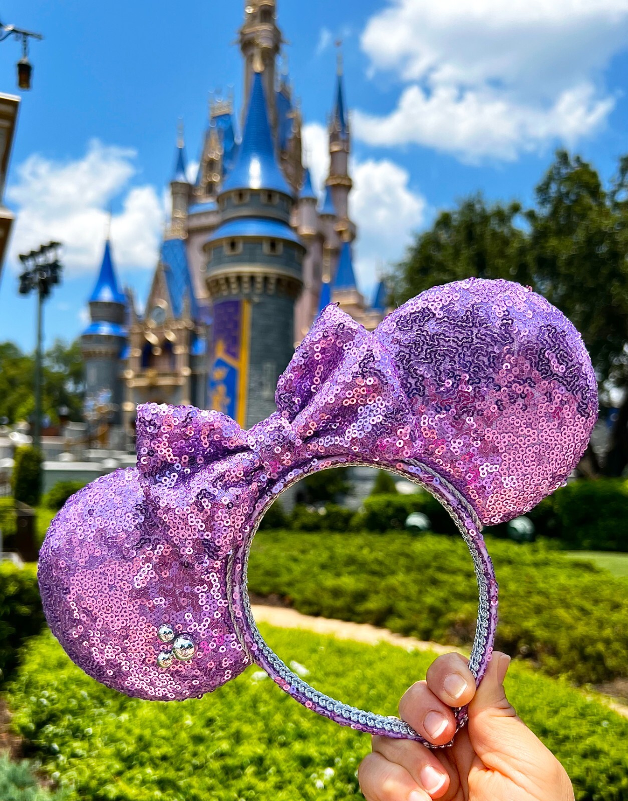 Lavender Sequin Inspired HANDMADE Mouse Ears. | eBay