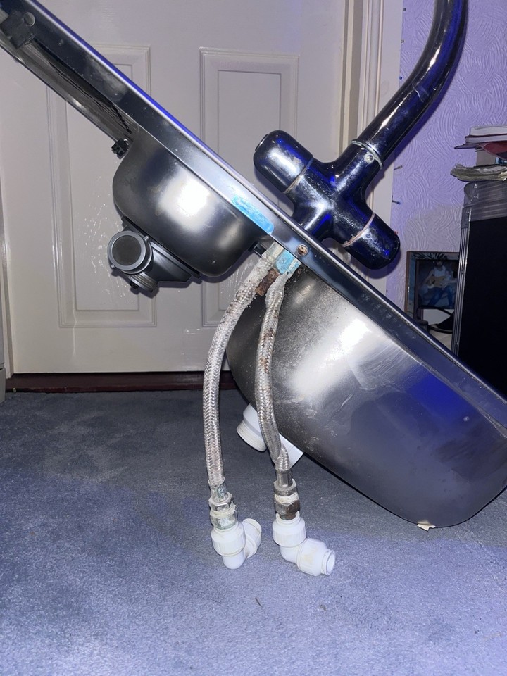 Stainless Steel Double Bowl Kitchen Sink | eBay UK