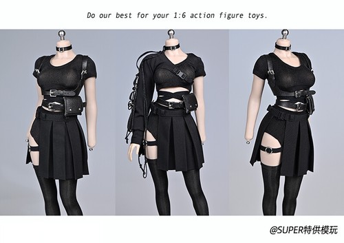 1/6 Female Short Sleeve Skirt Clothes Set Fit 12'' Tbleague ph JO UD ...