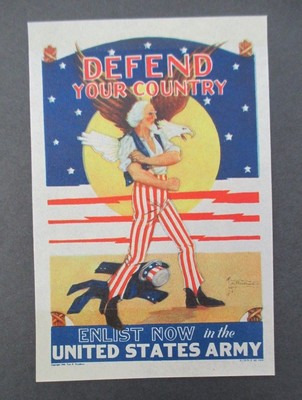 WW II DEFEND YOUR COUNTRY US Army Uncle Sam Window Decal | eBay