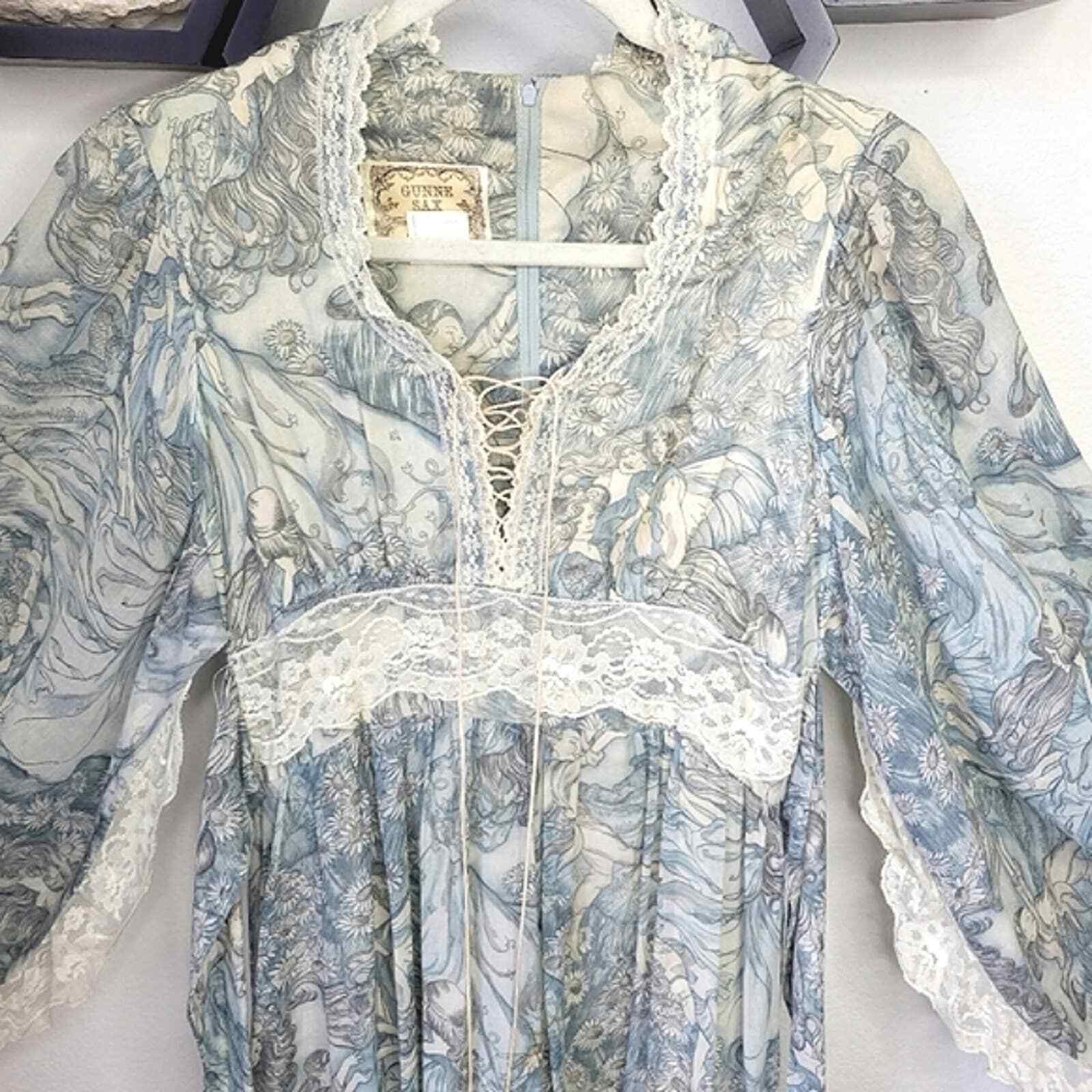 RARE Gunne Sax 70s River Fairy Dress 4 - Gem