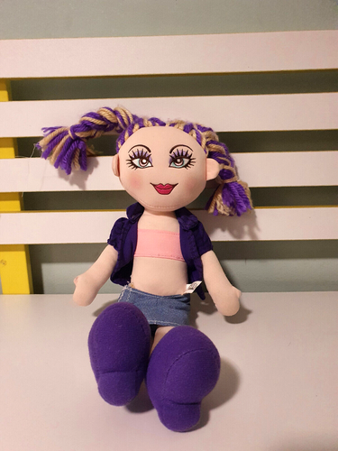 Rag Doll Cloth Doll Soft Body Toy 36CM Simba TOYS PURPLE AND YELLOW PIG ...